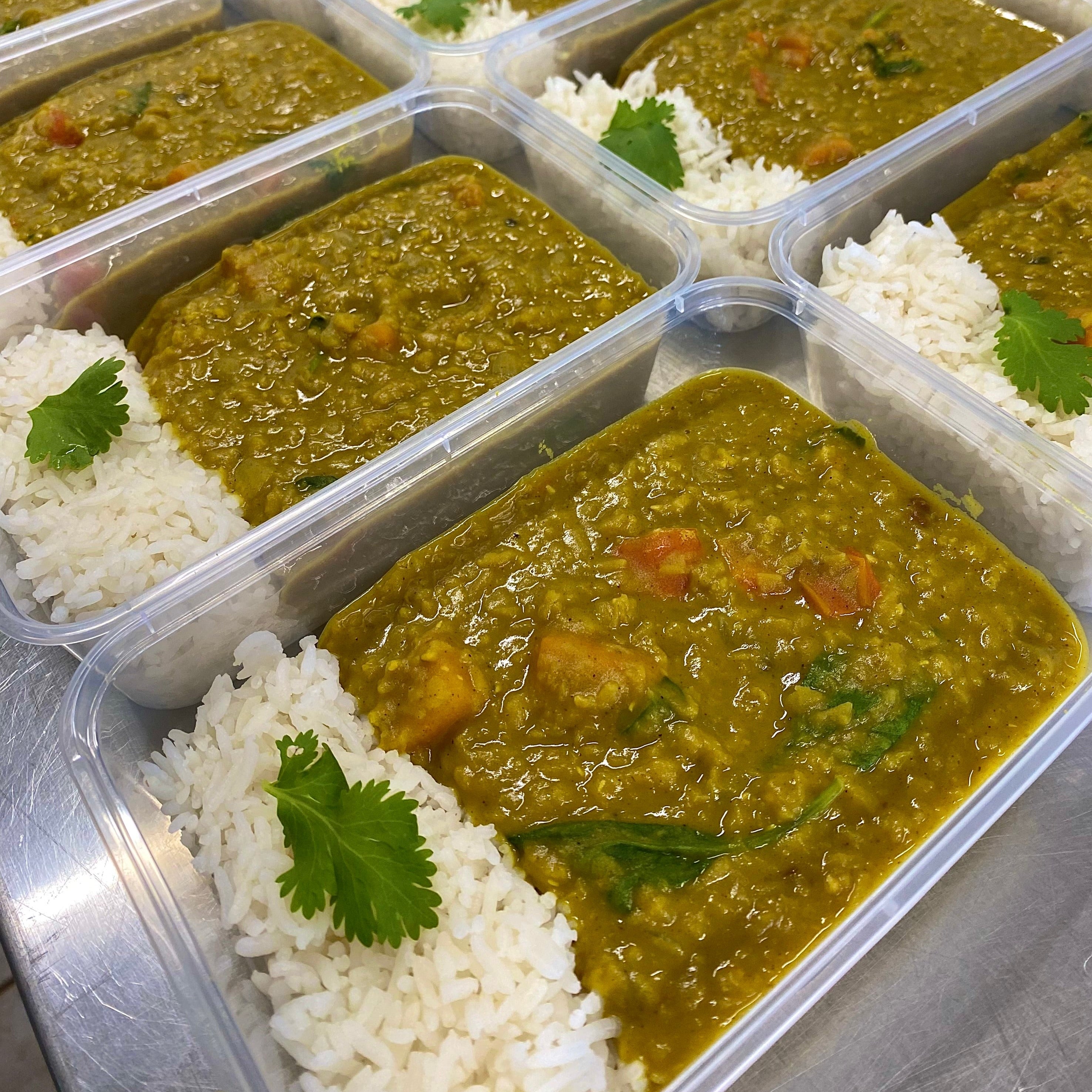 Red Lentil Dahl + Rice - Frozen – Karma Kitchen Exmouth